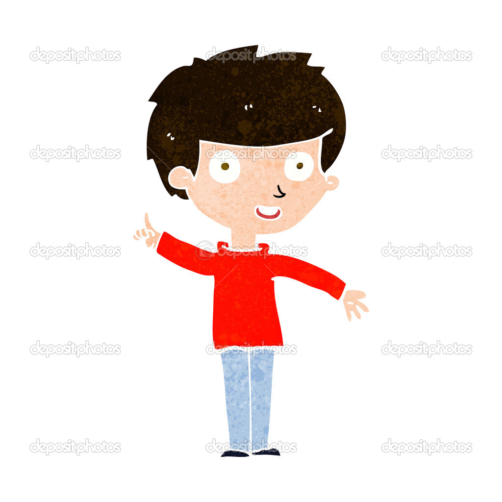 Muchacho de dibujos animados con idea Vector de stock #44675197 de ...