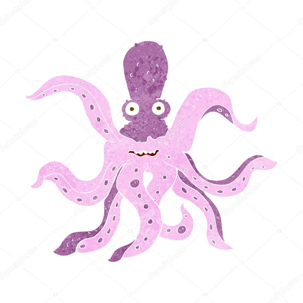 Cartoon giant octopus Stock Vector by ©lineartestpilot 44679333