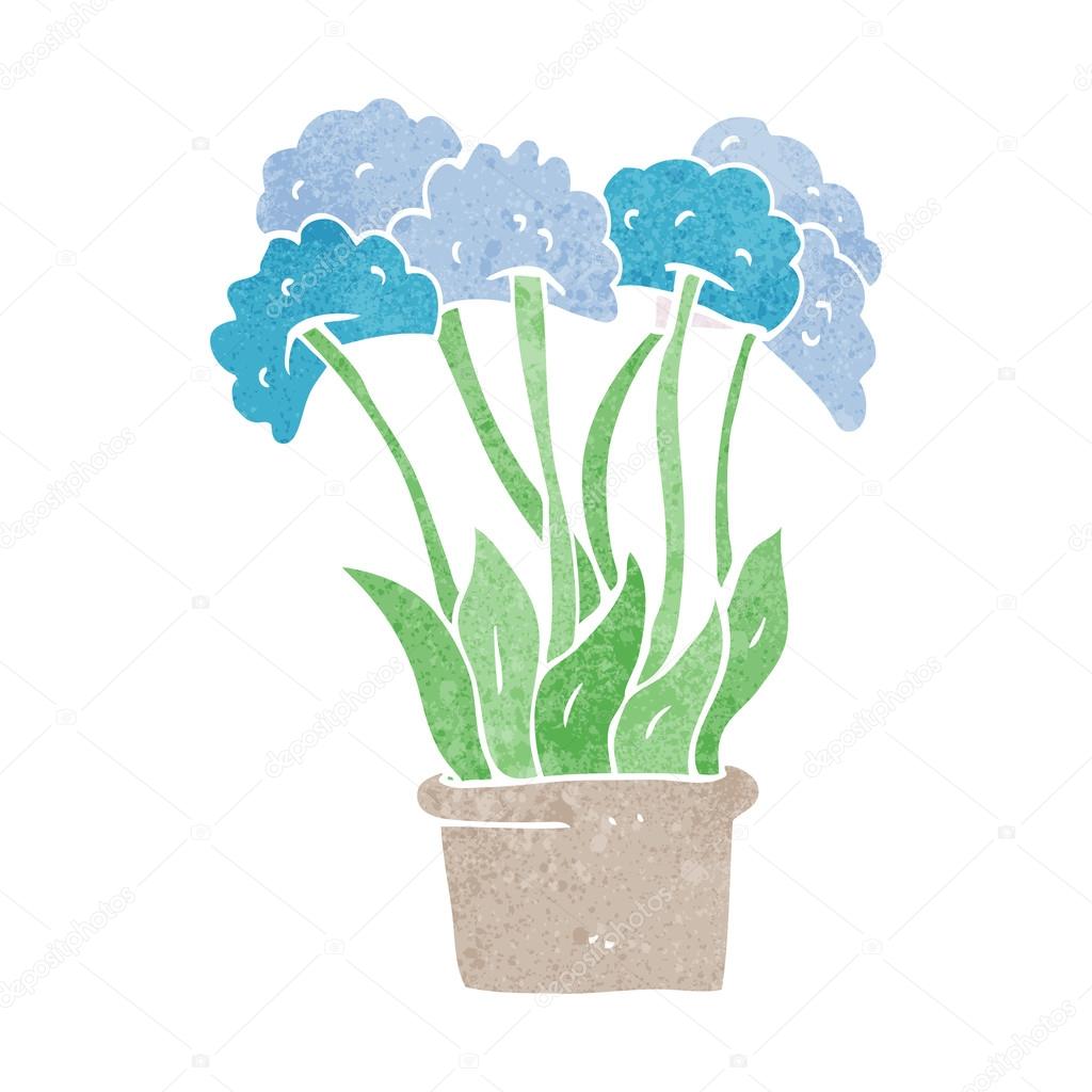 Cartoon flowers in pot Stock Illustration by ©lineartestpilot #44680255