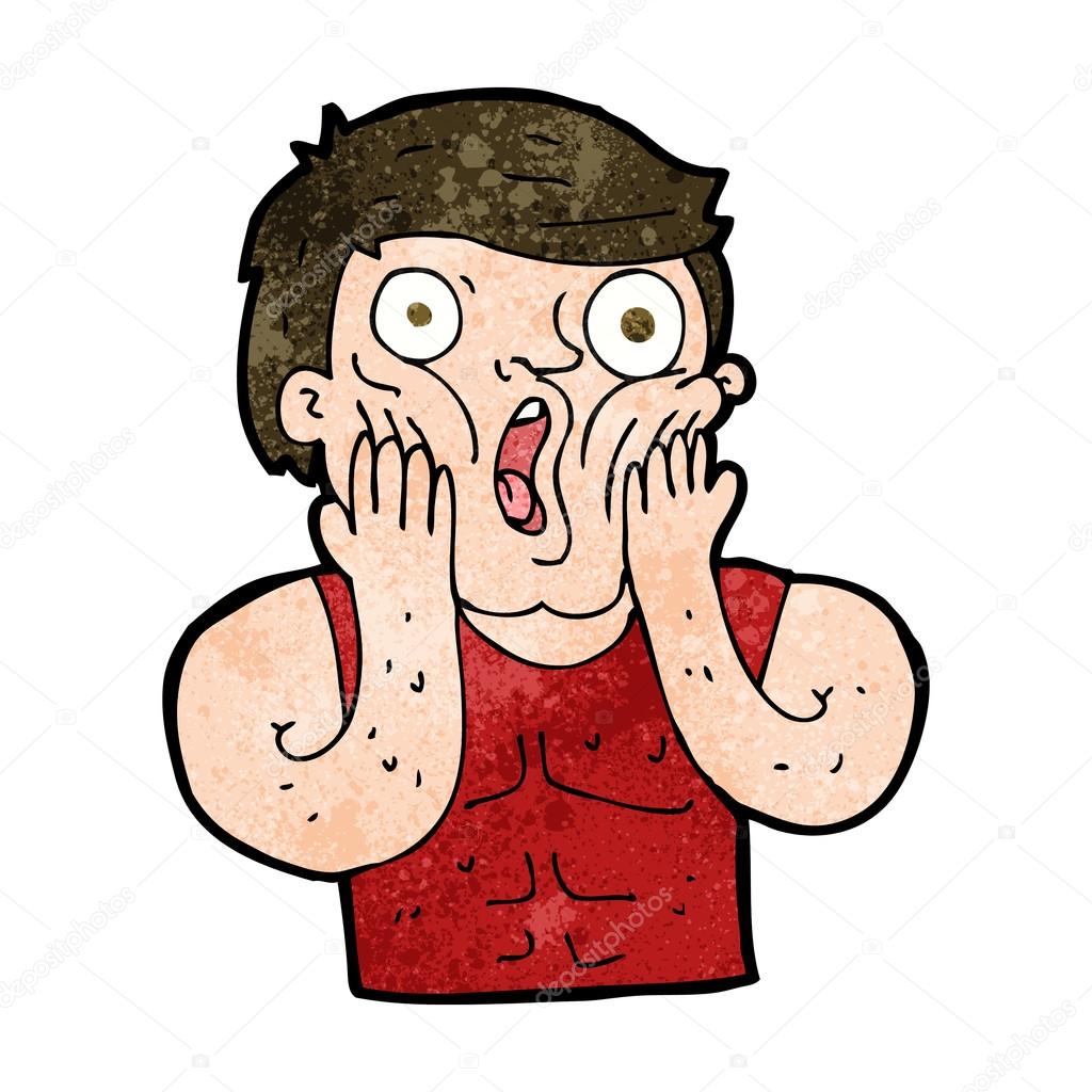 Image vectorielle Dessin animé choqué gymnase homme par ...