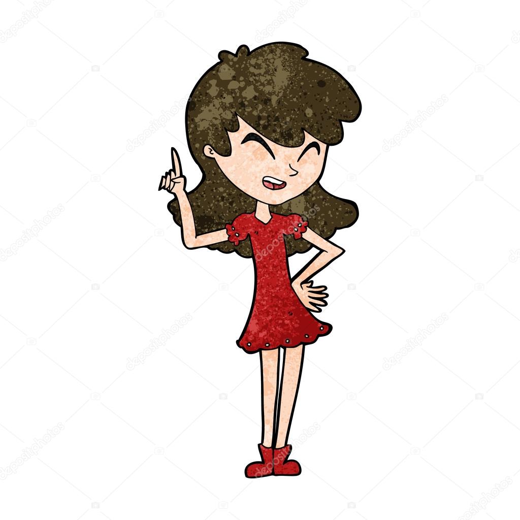 Cartoon girl making point Stock Vector by ©lineartestpilot 45517845