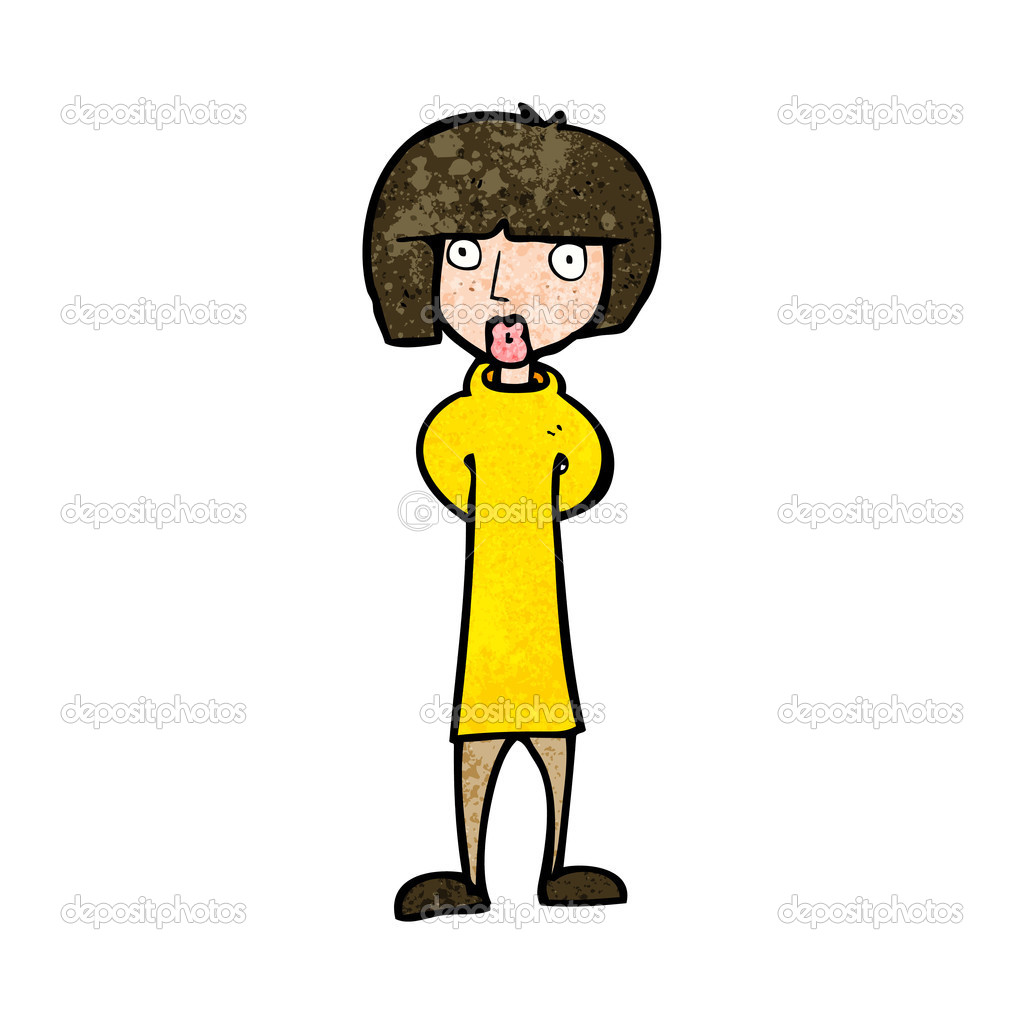 Cartoon curious woman Stock Vector Image by ©lineartestpilot #45522715