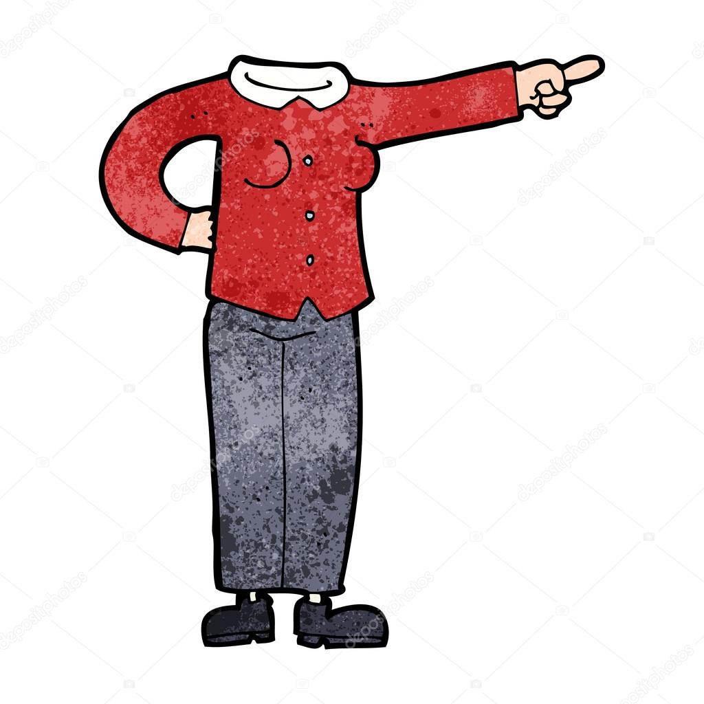 Cartoon pointing body (mix and match cartoons or add own photo) Stock ...