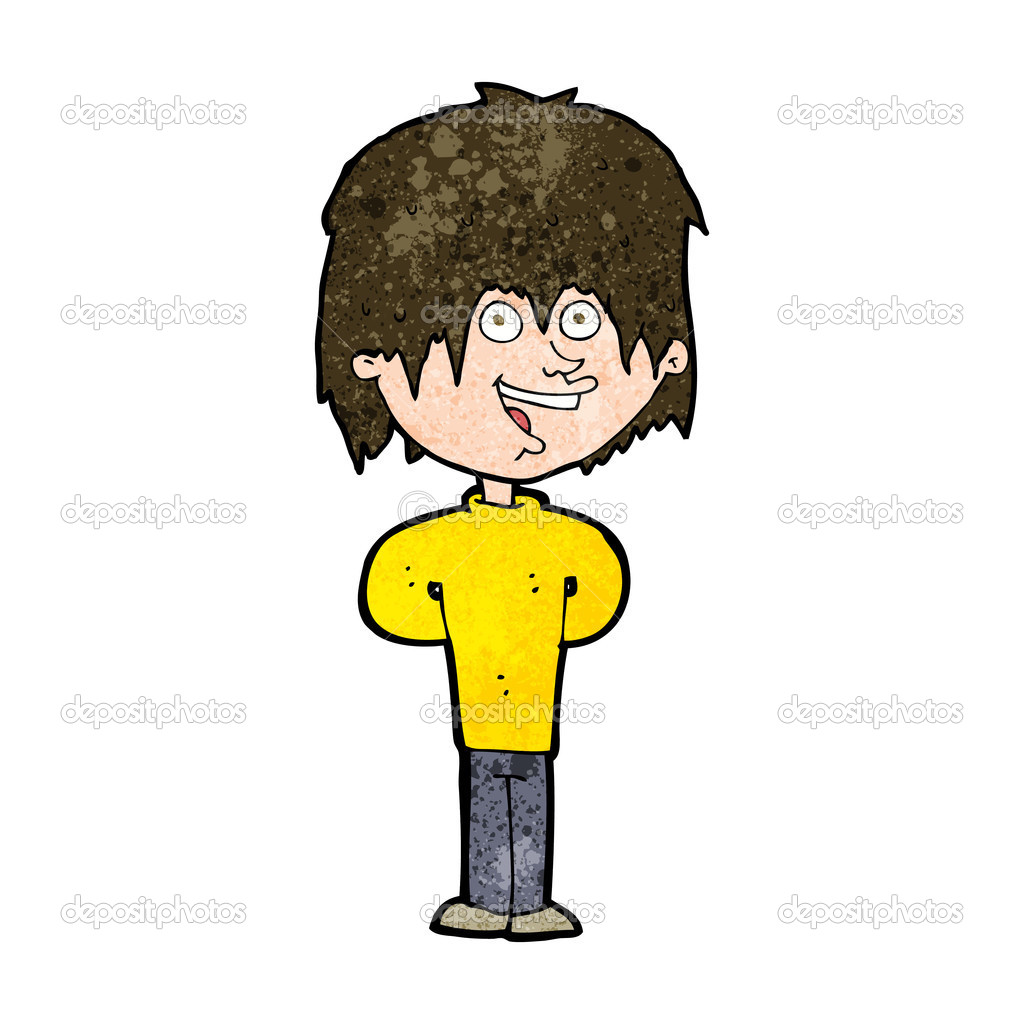 Cartoon happy scruffy boy Stock Vector Image by ©lineartestpilot #45529119