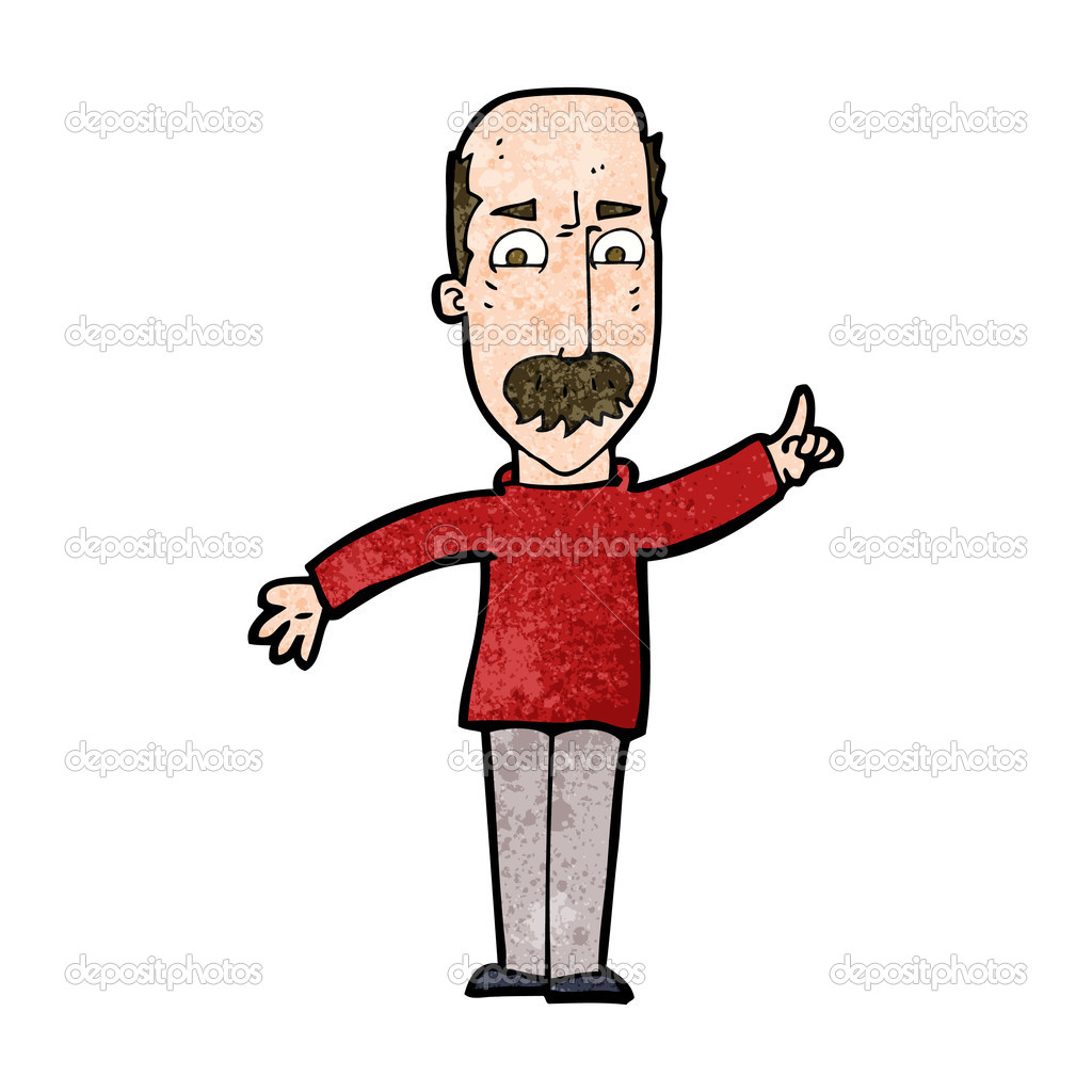 Cartoon man issuing stern warning Stock Vector by ©lineartestpilot 45538057