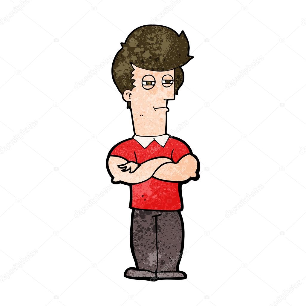 Cartoon man with folded arms Stock Vector Image by ©lineartestpilot ...