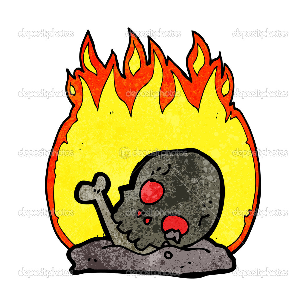 quema de huesos viejos dibujos animados — Vector de stock ...