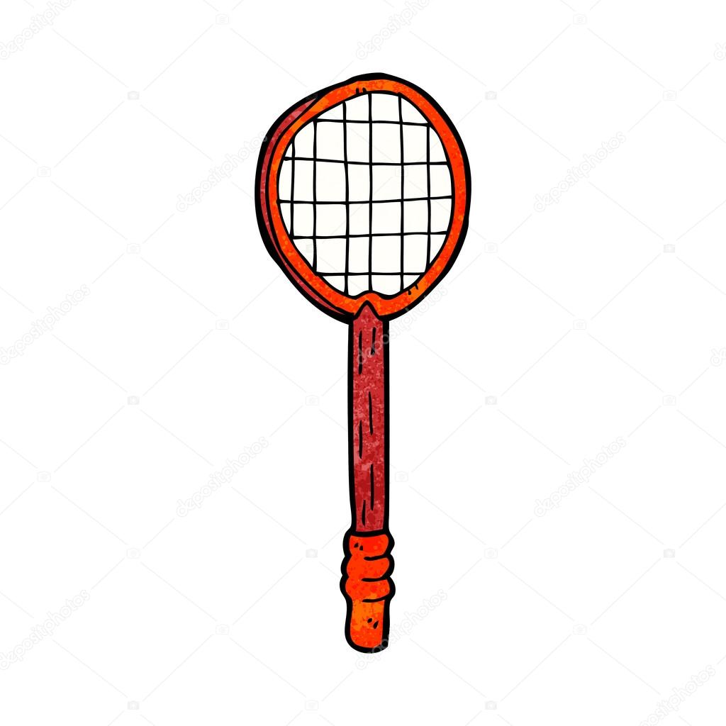 Cartoon old tennis racket Stock Vector by ©lineartestpilot 45552893