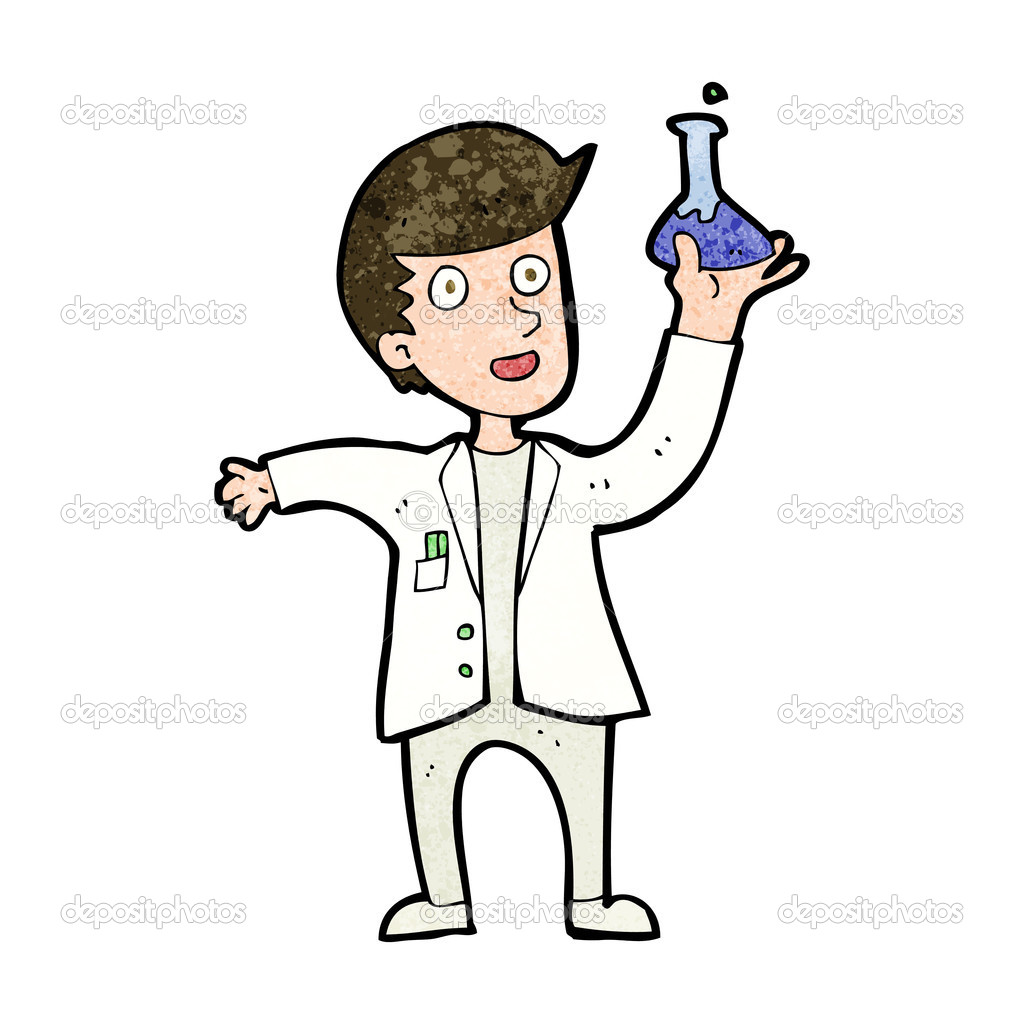 Cartoon happy scientist Stock Vector by ©lineartestpilot 45554747