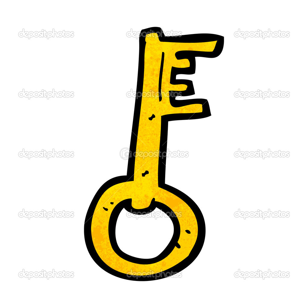 Cartoon old key Stock Vector by ©lineartestpilot #45557205