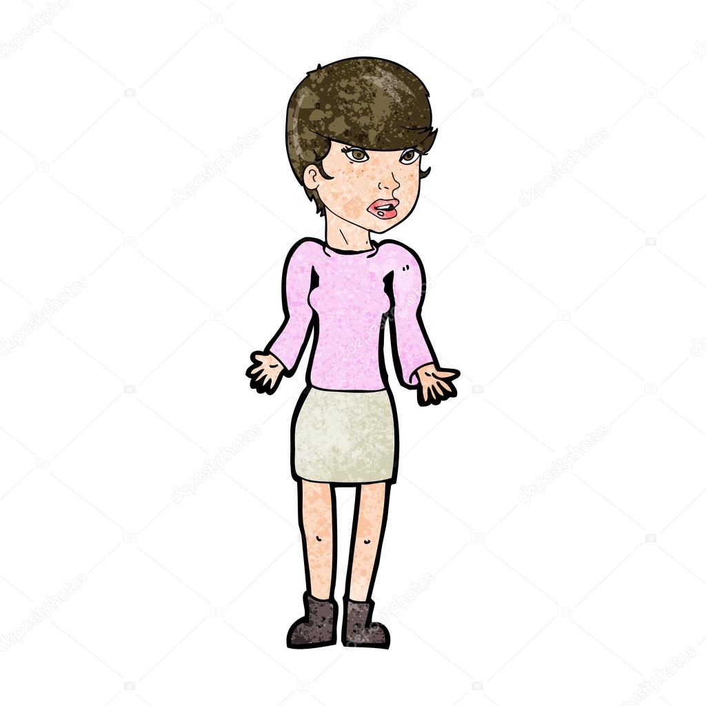 Cartoon confused woman Stock Vector Image by ©lineartestpilot #45558067