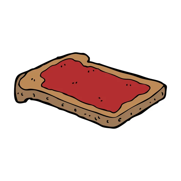Cartoon toast and jam character — Stock Vector © lineartestpilot #12765037