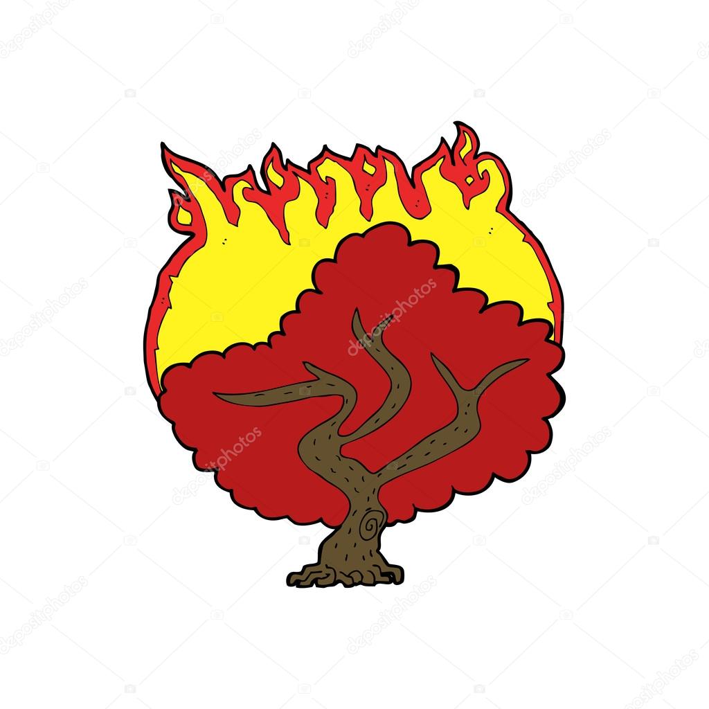 Cartoon burning tree Stock Vector Image by ©lineartestpilot #46440397