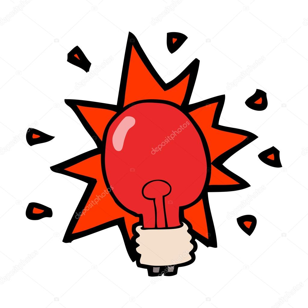 Cartoon red light bulb Stock Vector Image by ©lineartestpilot #46441007