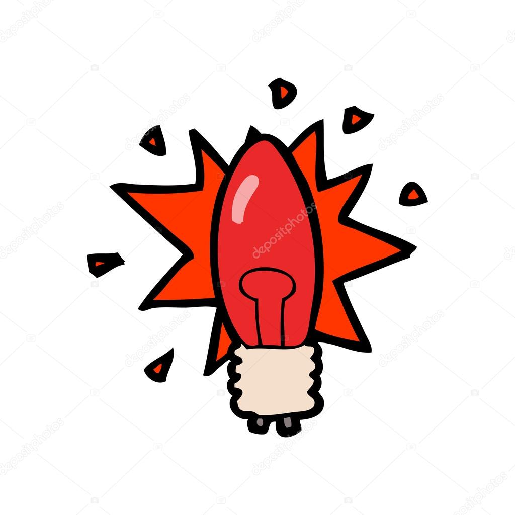 Cartoon red light bulb Stock Vector Image by ©lineartestpilot #46441025