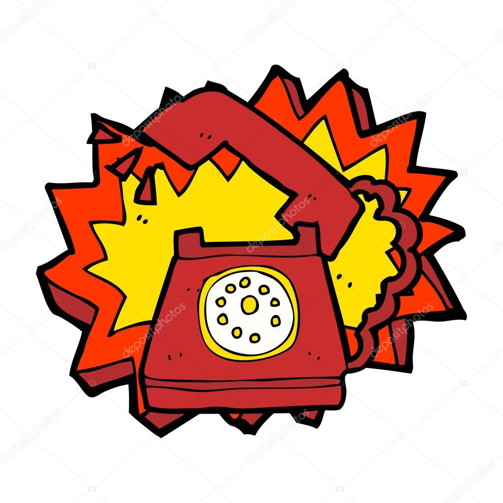 Cartoon ringing telephone Stock Vector Image by ©lineartestpilot #46441543