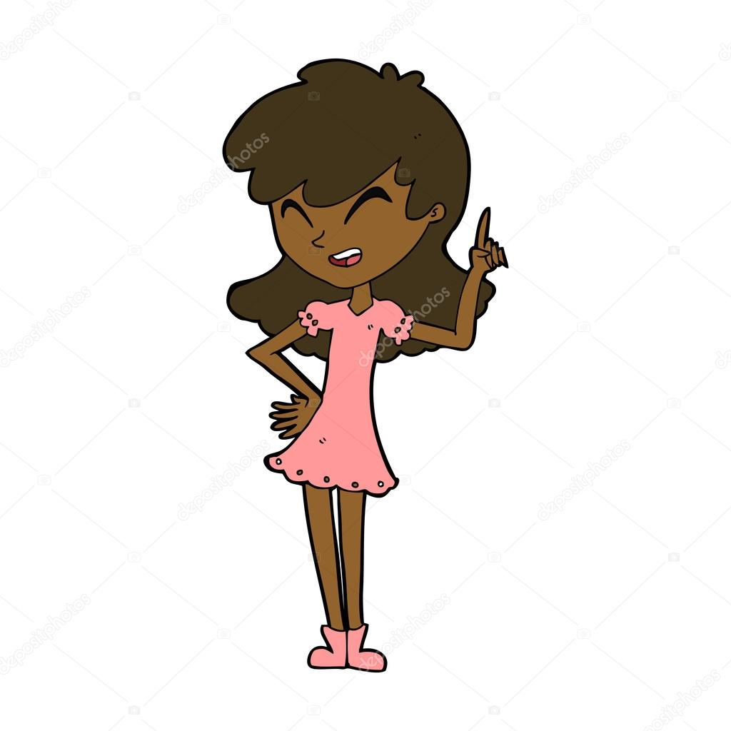 Cartoon girl making point Stock Vector Image by ©lineartestpilot #46442967