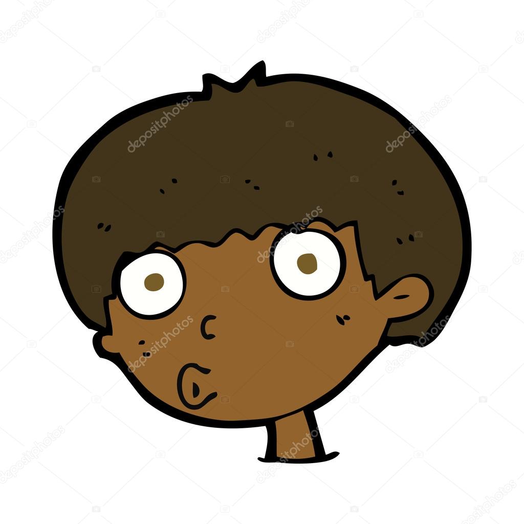 Dibujos animados chico sorprendido Vector de stock #46444355 de ...