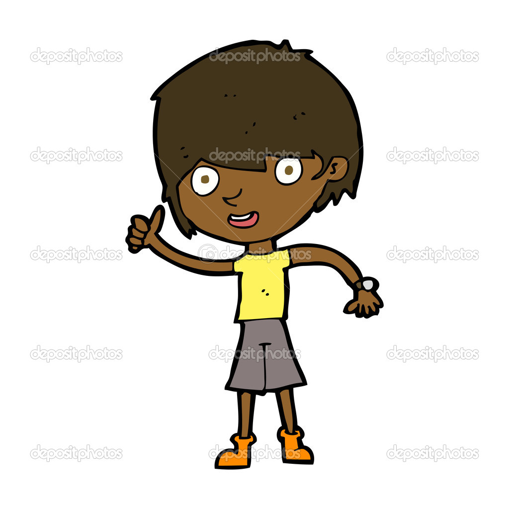 Cartoon boy with positive attitude Stock Vector Image by ... Cartoon boy with positive attitude Stock Vector Image by ...