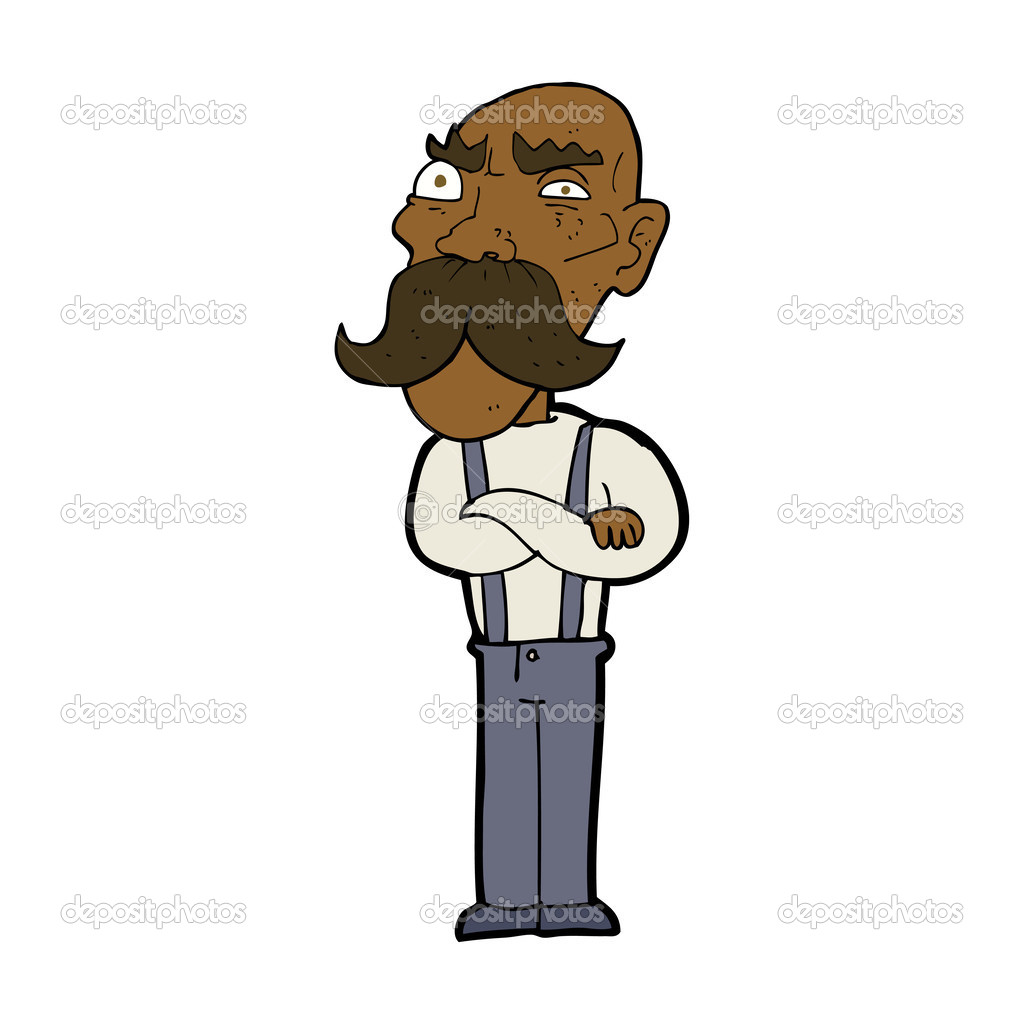 Cartoon angry old man Stock Illustration by ©lineartestpilot #46449243
