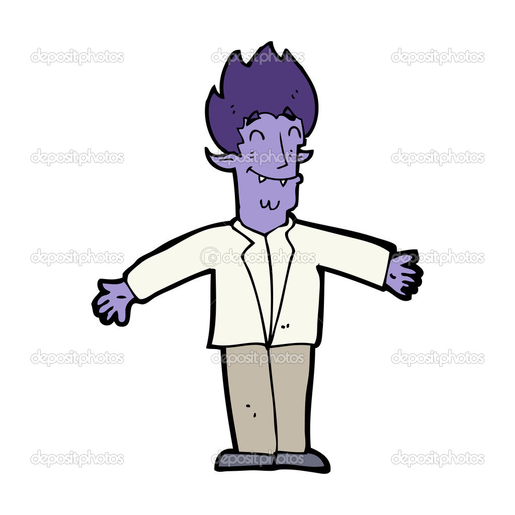 Cartoon happy vampire Stock Vector by ©lineartestpilot 46449545
