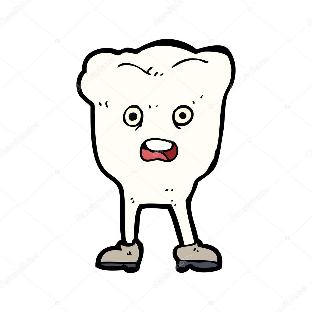 Cartoon tooth looking afraid Stock Vector by ©lineartestpilot 46450401