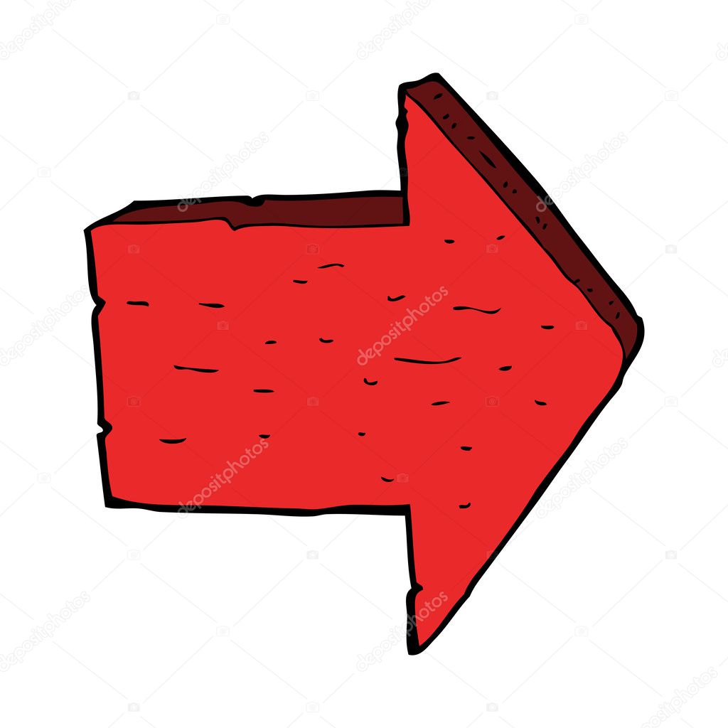 Cartoon pointing arrow sign Stock Vector by ©lineartestpilot 46945581