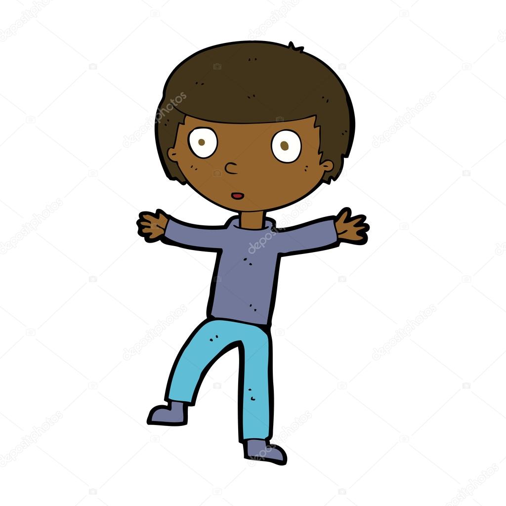 Cartoon startled boy Stock Vector by ©lineartestpilot 46948513