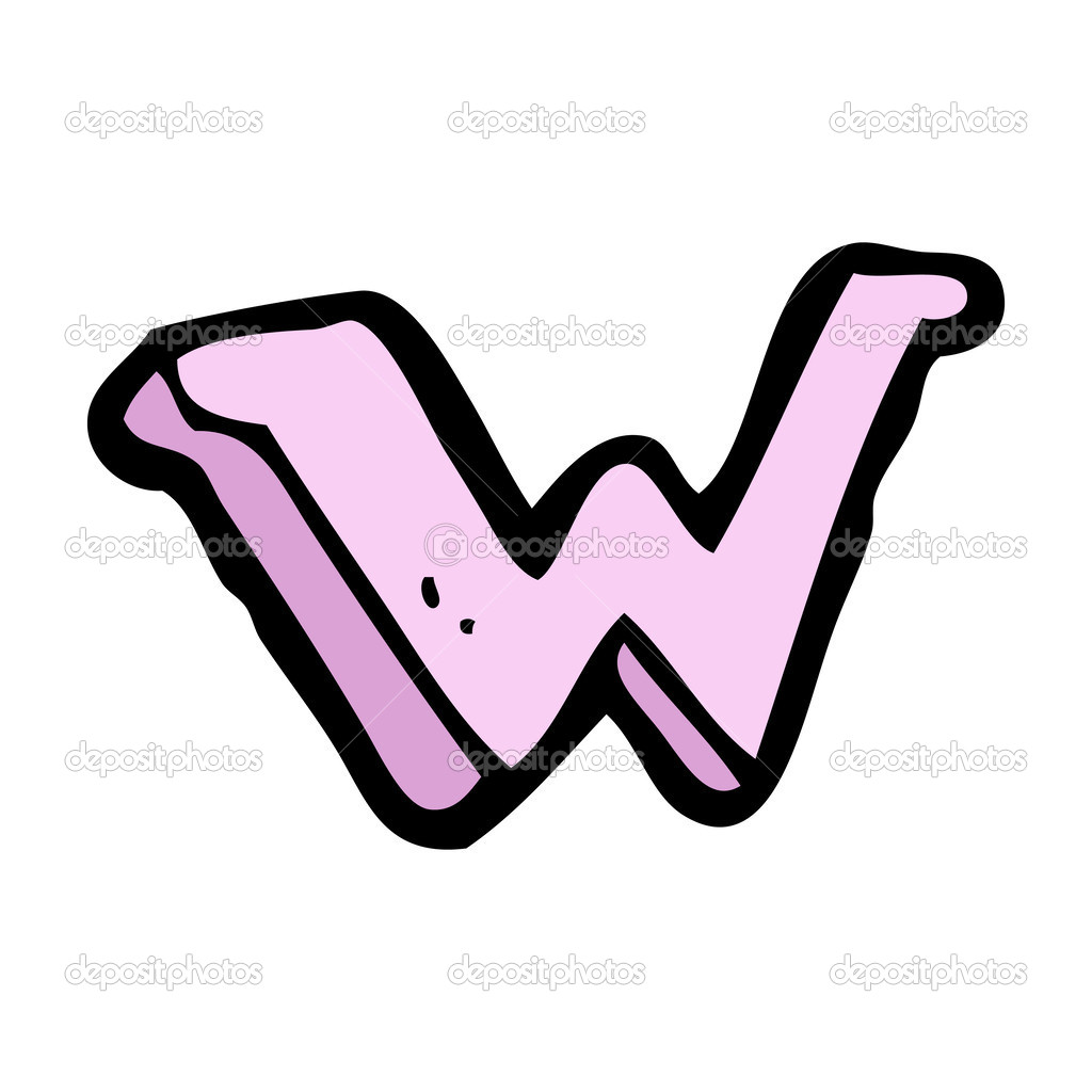 Letra de dibujos animados w Vector de stock por ©lineartestpilot 46953321