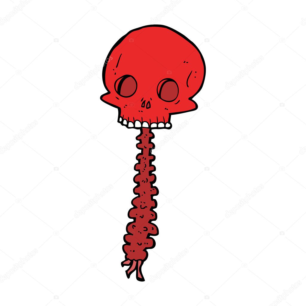 Spooky cartoon sull and spine Stock Vector by ©lineartestpilot 46953909