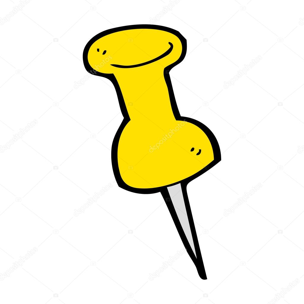 Cartoon drawing pin Stock Illustration by ©lineartestpilot #46954513