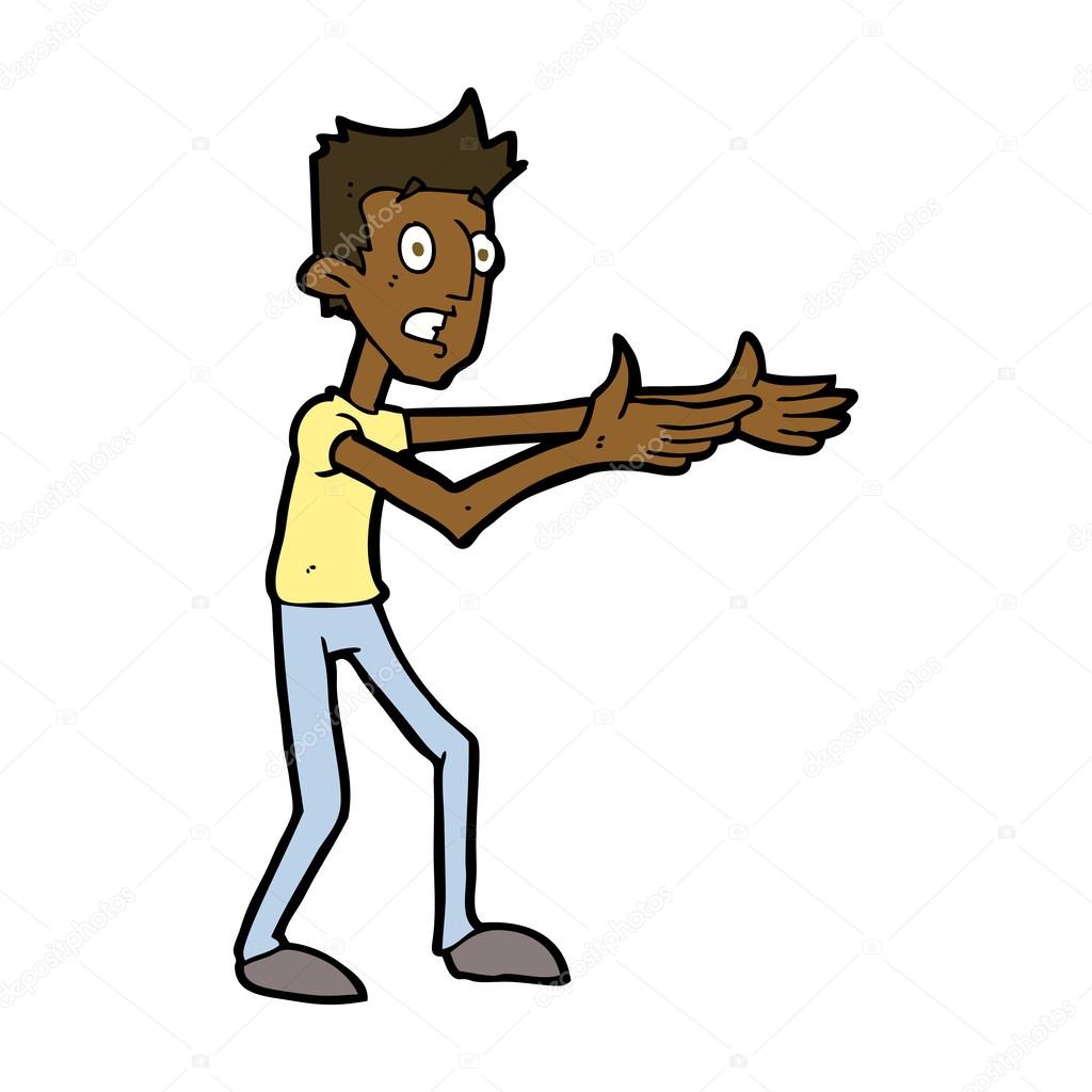 Cartoon man desperately explaining Stock Vector by ©lineartestpilot ...