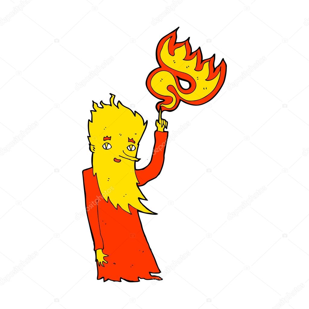 Cartoon fire spirit Stock Vector Image by ©lineartestpilot #46956219