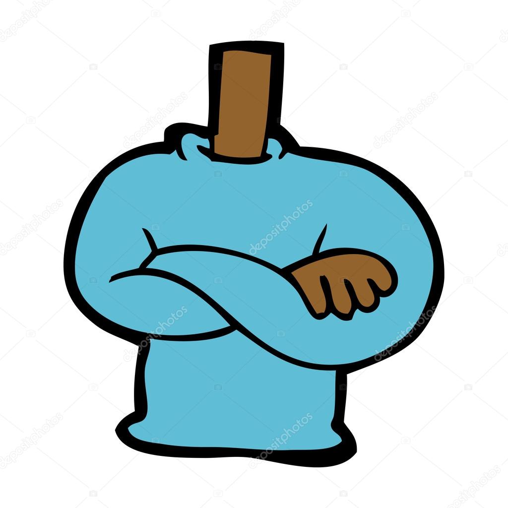 Cartoon folded arms body Stock Illustration by ©lineartestpilot #46956883