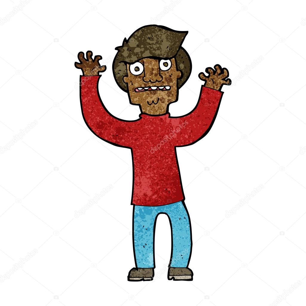 Cartoon terrified man Stock Illustration by ©lineartestpilot #47472867