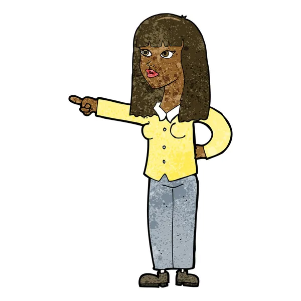 Cartoon woman pointing Stock Vector by ©lineartestpilot 46948135