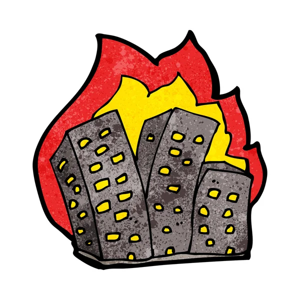 Cartoon burning buildings ⬇ Vector Image by © lineartestpilot | Vector ...