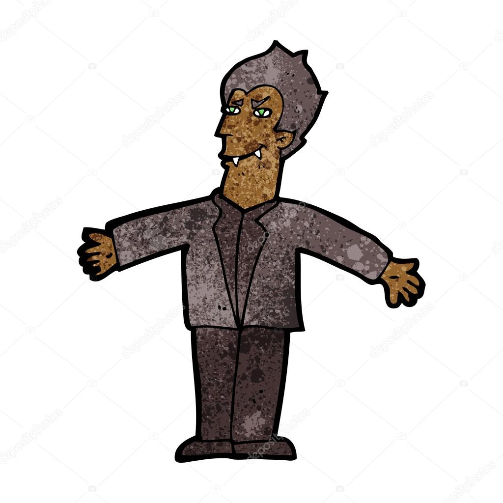 Cartoon vampire man with open arms Stock Vector Image by ...