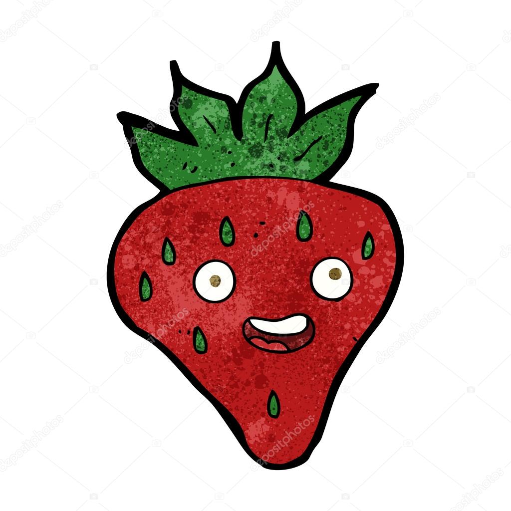 Cartoon happy strawberry Stock Vector by ©lineartestpilot 47562363
