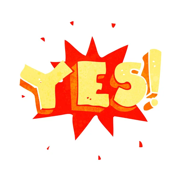 Dibujos animados sí elemento de diseño Vector de stock por ...