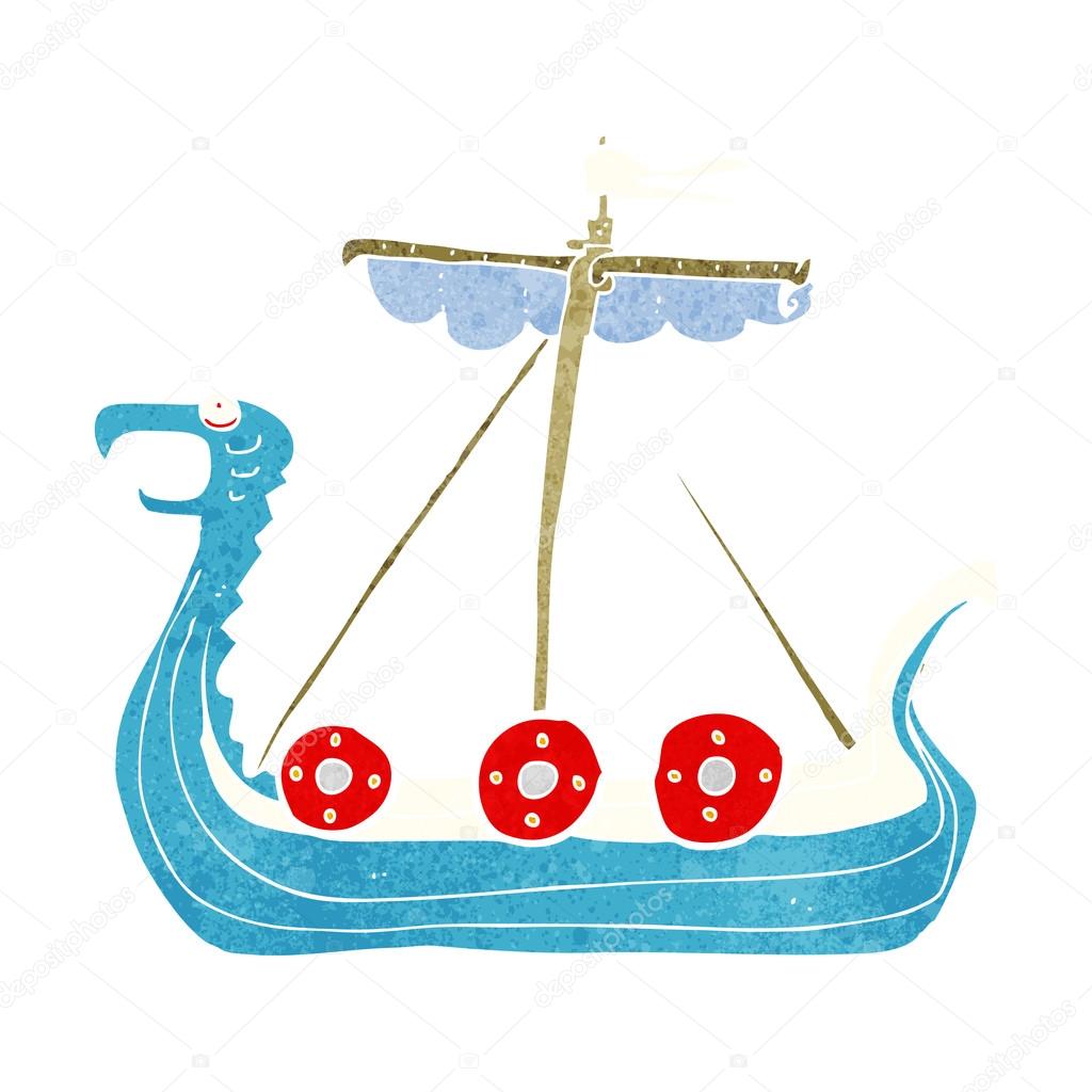 Cartoon viking ship Stock Vector Image by ©lineartestpilot #48210977