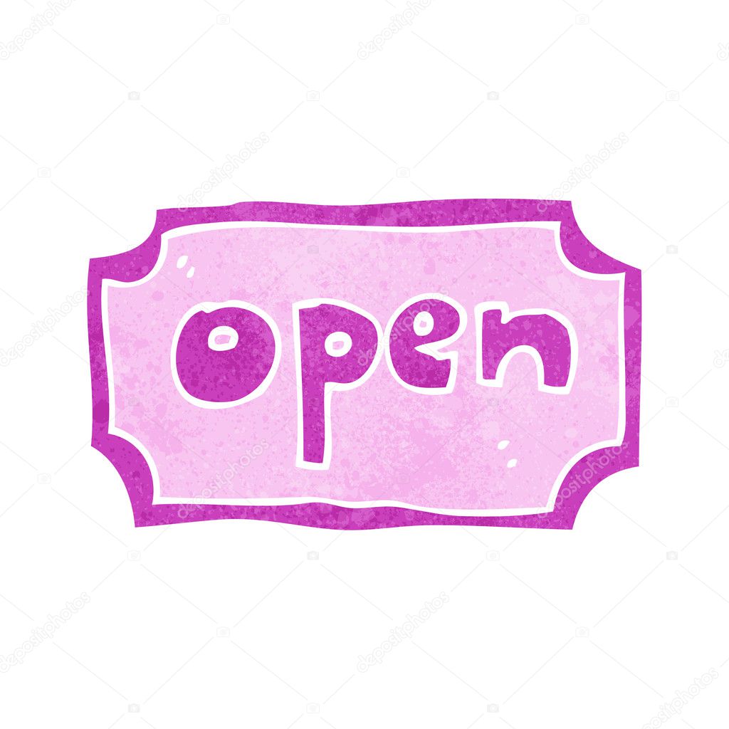 Cartoon open sign Stock Vector by ©lineartestpilot 48413753