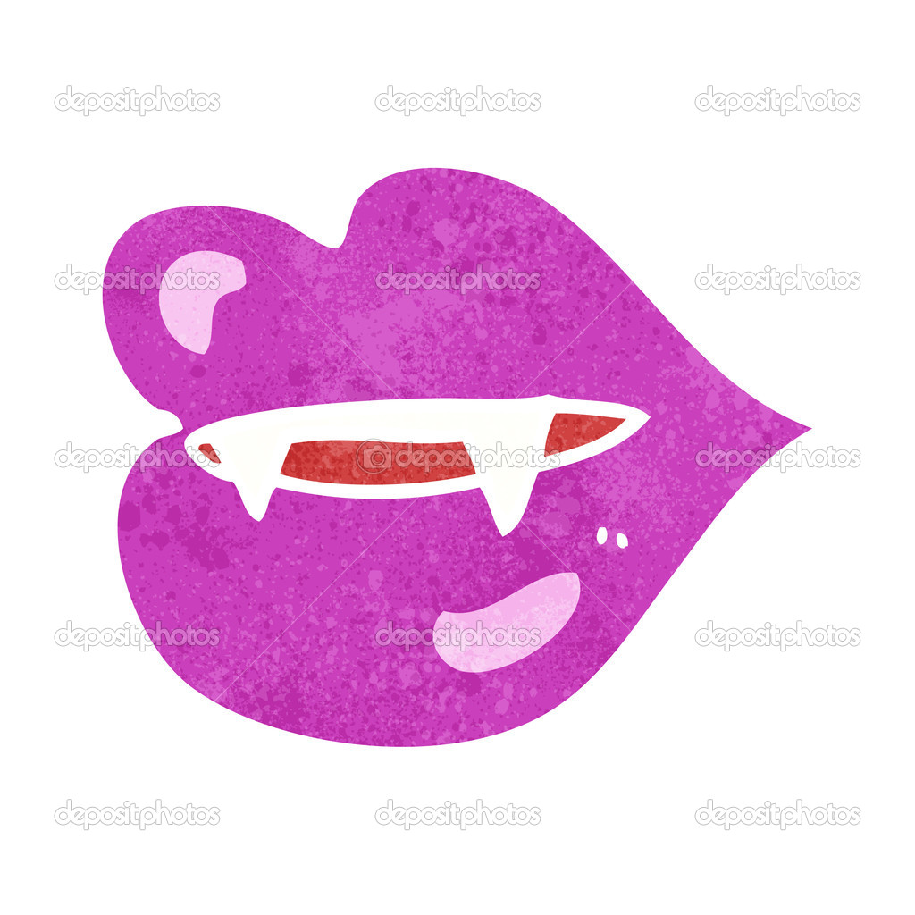 Cartoon vampire fangs Stock Illustration by ©lineartestpilot #48414337