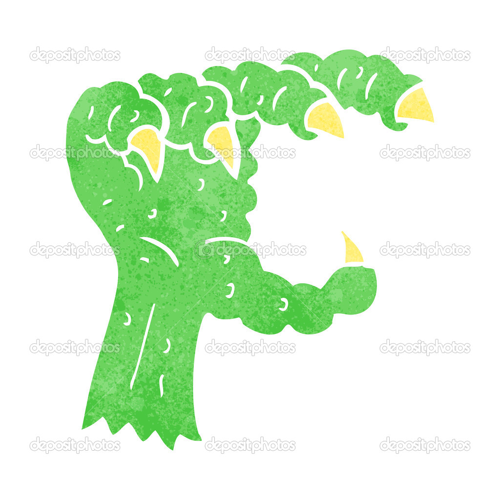 Garra monstruo de dibujos animados Vector de stock #48484447 de ...