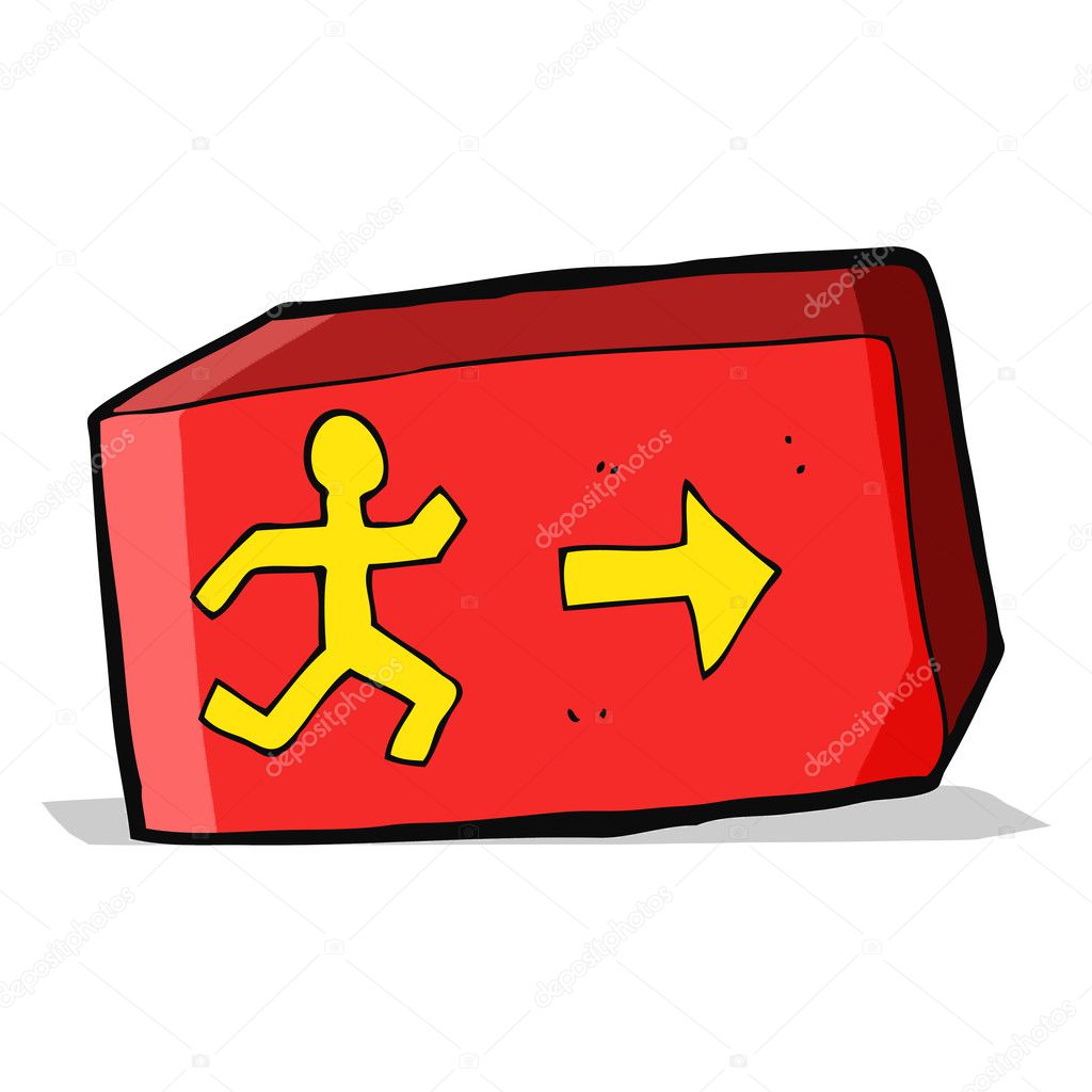 Señal de salida de dibujos animados Vector de stock por ...