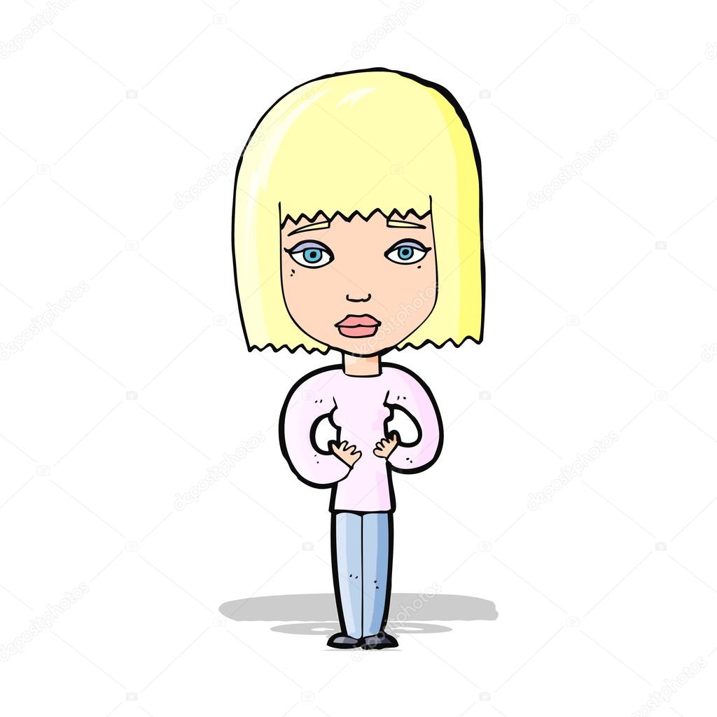 Cartoon woman indicating self Stock Vector by ©lineartestpilot 49379003