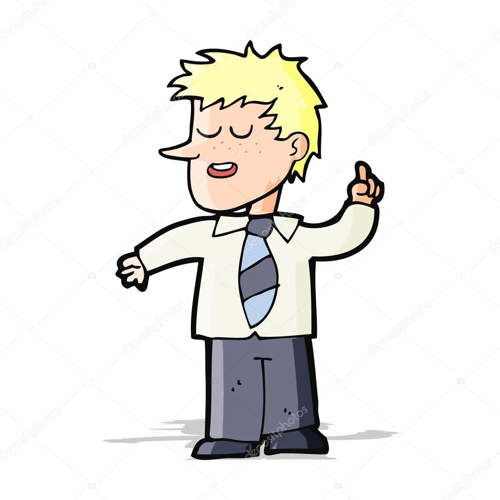 Cartoon man with good idea Stock Vector by ©lineartestpilot 49392737