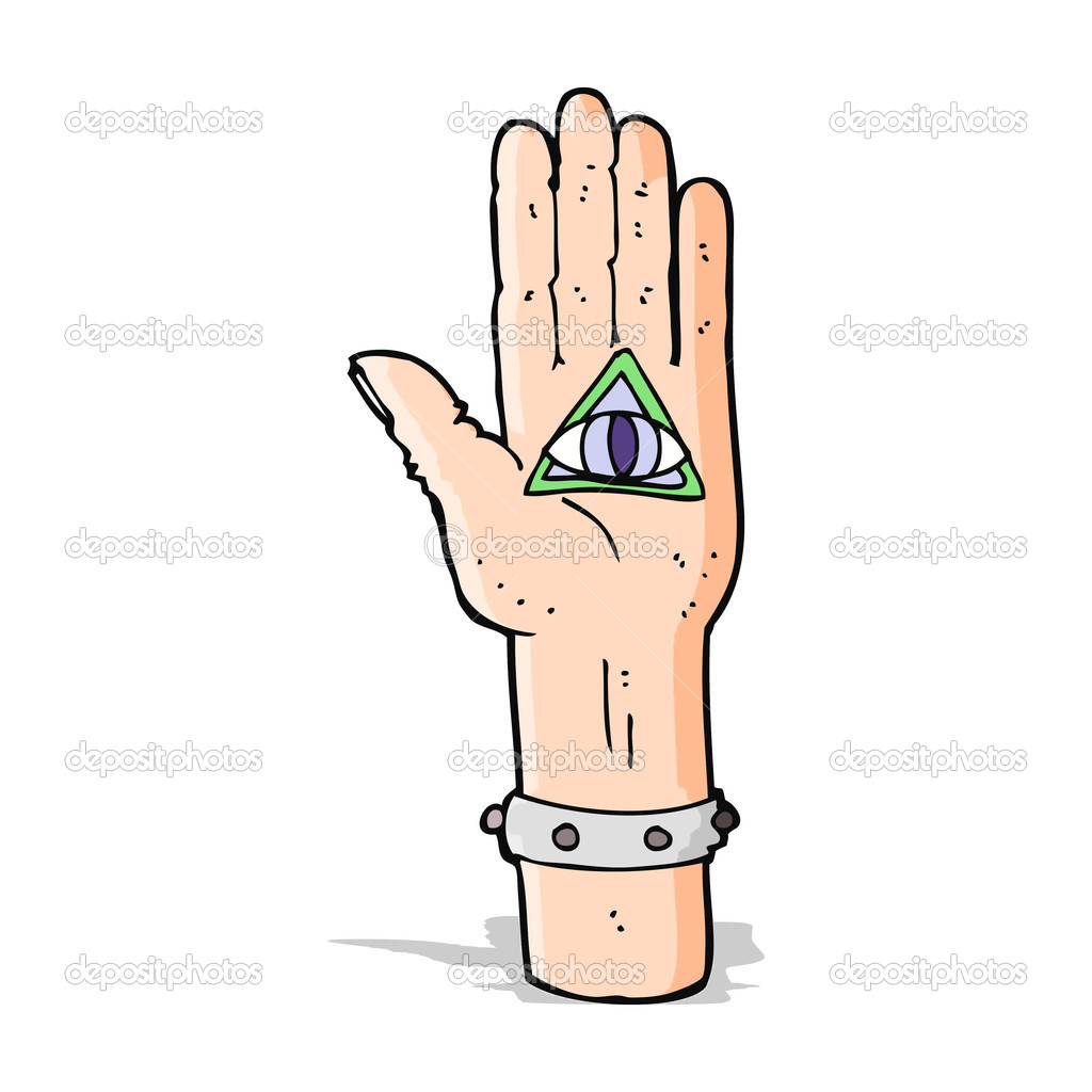 Cartoon spooky hand symbol Stock Illustration by ©lineartestpilot #49393173