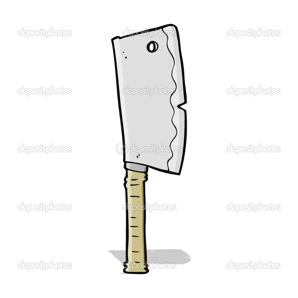 Cartoon meat cleaver Stock Vector Image by ©lineartestpilot #49393285