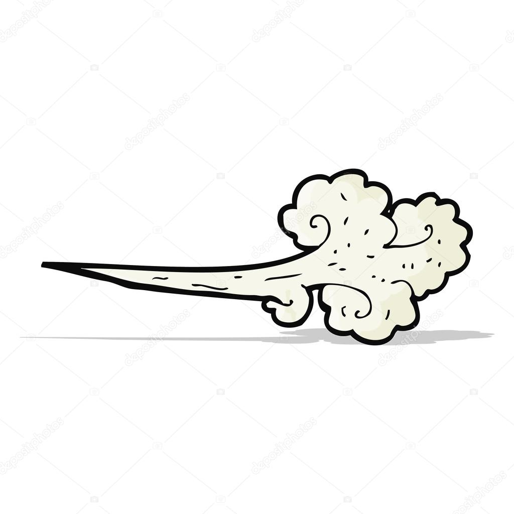 Ráfaga de dibujos animados de viento — Vector de stock ...